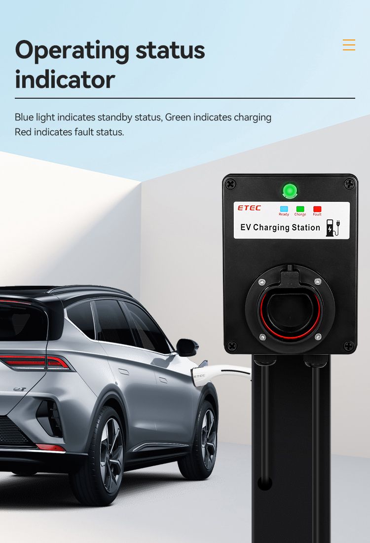 Caixa de carregamento EV básica de baixo preço (16A 32A 3,7KW 7,3KW ...